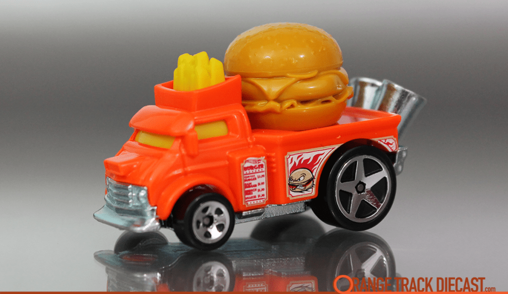 Fast Foodie (2018 New Model): BUNS OF STEEL – ORANGE TRACK DIECAST
