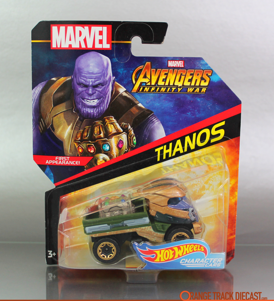 Thanos – 18 Marvel Character Cars PKG 1200pxOTD – ORANGE TRACK DIECAST