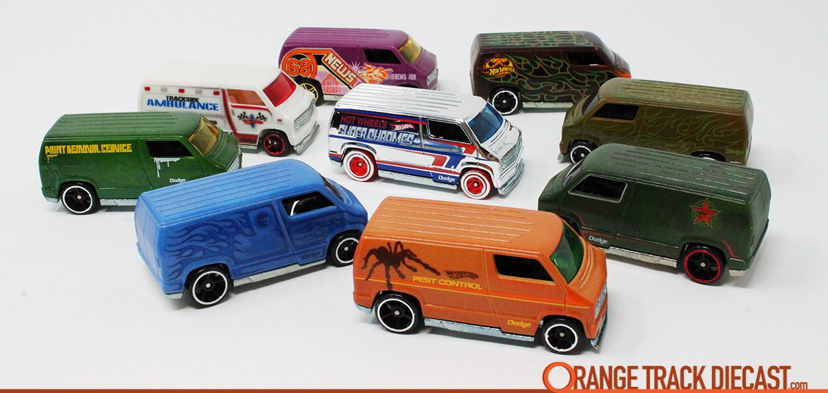 Super Chromes: CUSTOM ’77 DODGE VAN – ORANGE TRACK DIECAST