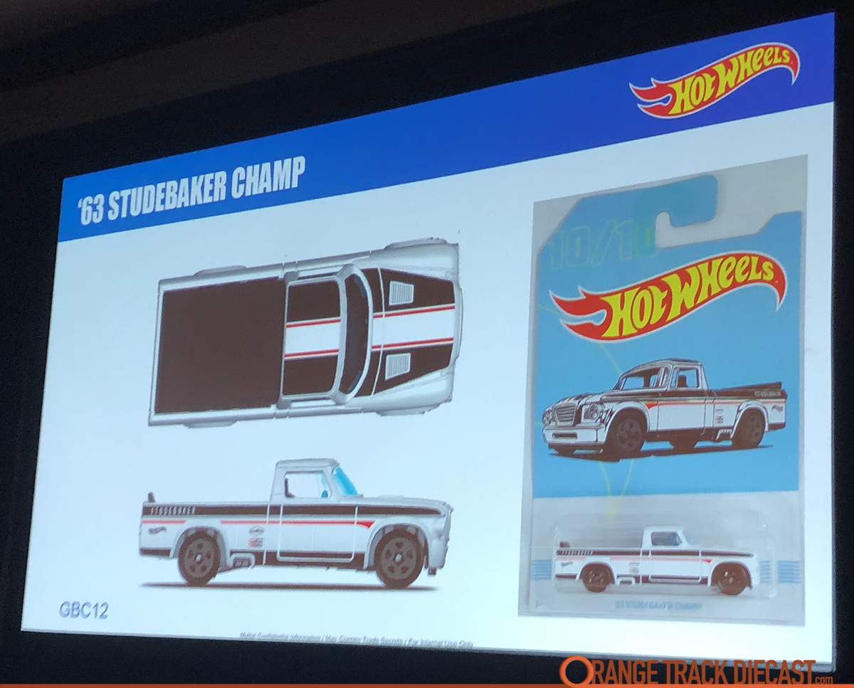 SLIDE28 – 63 Studebaker Champ – ORANGE TRACK DIECAST