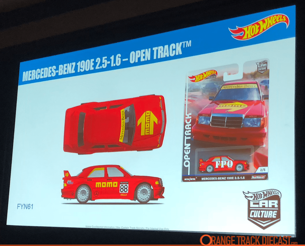 SLIDE65 – Mercedes-Benz 190E – ORANGE TRACK DIECAST