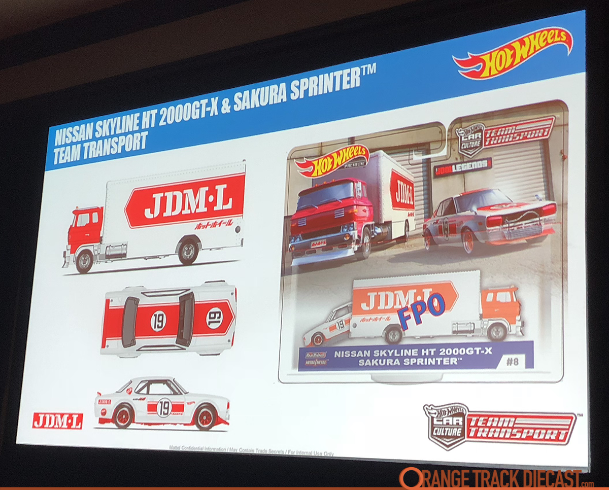SLIDE72 – Team Transport JDM-L – ORANGE TRACK DIECAST