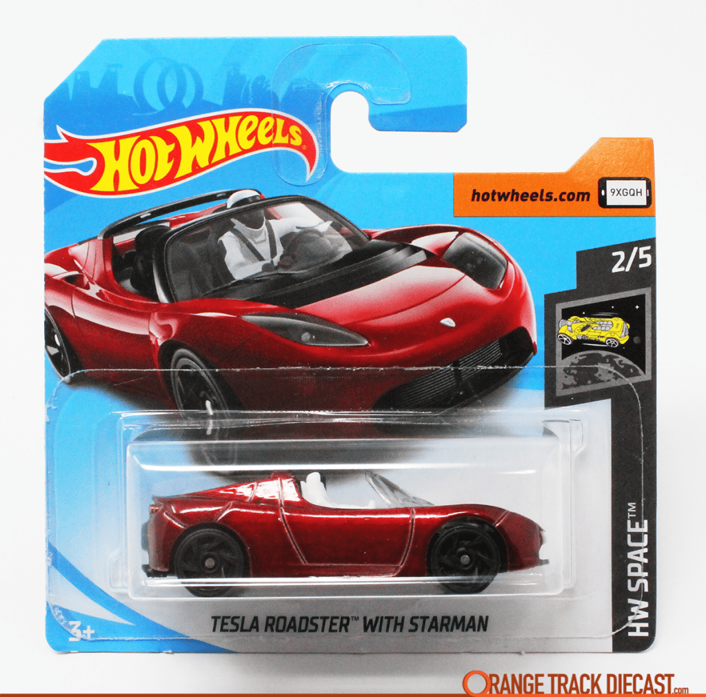 HW Space: ’08 TESLA ROADSTER WITH STARMAN – ORANGE TRACK DIECAST
